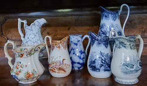 A group of seven Welsh pottery jugs to - auctions & price archive