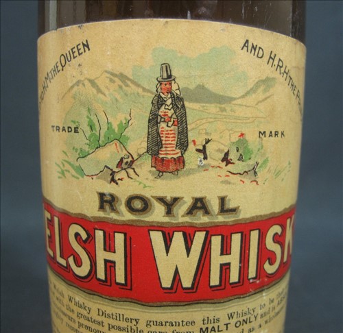 Lot 26 - Rare bottle of Royal Welsh whisky from the